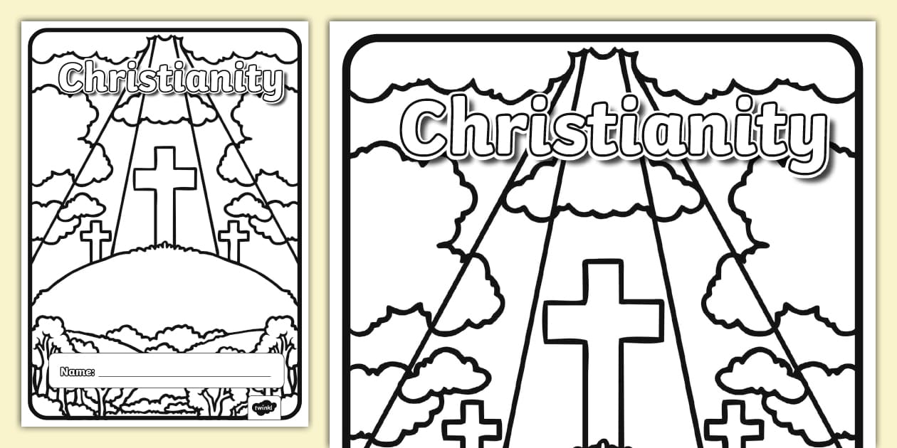 Christianity Colouring Book Cover (teacher made) - Twinkl
