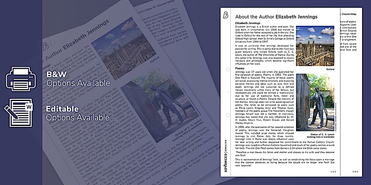 Elizabeth Jennings Biography | Post-1900s Poetry | Beyond