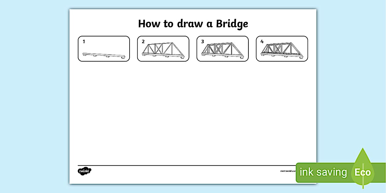 How to Draw a Bridge | Twinkl How to Draw Activity | Bridges