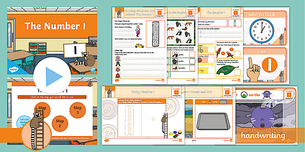 Twinkl Handwriting: Number Formation - The Number 2 Activity Pack