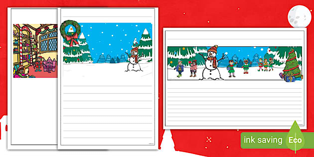 Colouring Christmas Narrative Writing Prompts - Twinkl