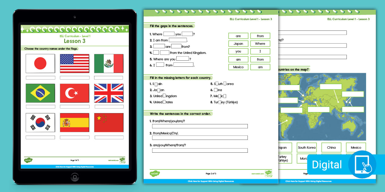 ELL Curriculum: Level 1, Lesson 3 Interactive Activity