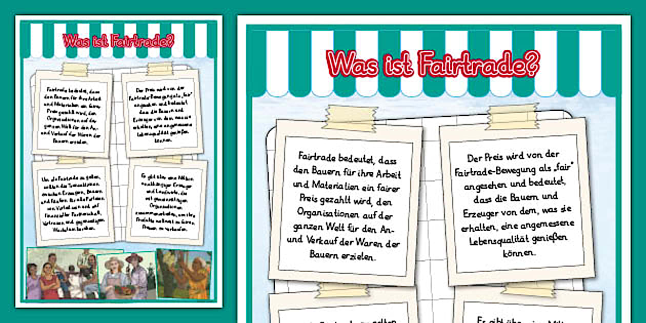 Was ist Fairtrade? - Poster (teacher made) - Twinkl