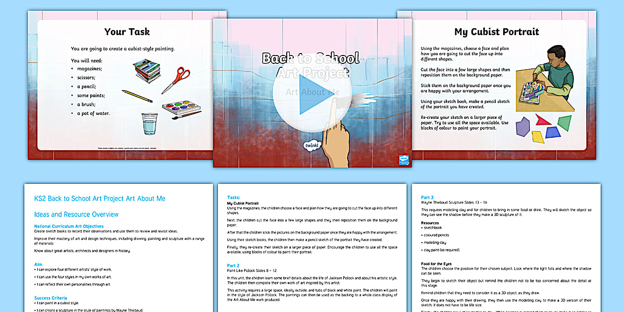 KS2 All About Me Art Activities | KS1 All About Me Art Pack