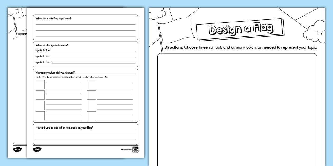 Design a Flag Activity for K-2nd Grade (teacher made)