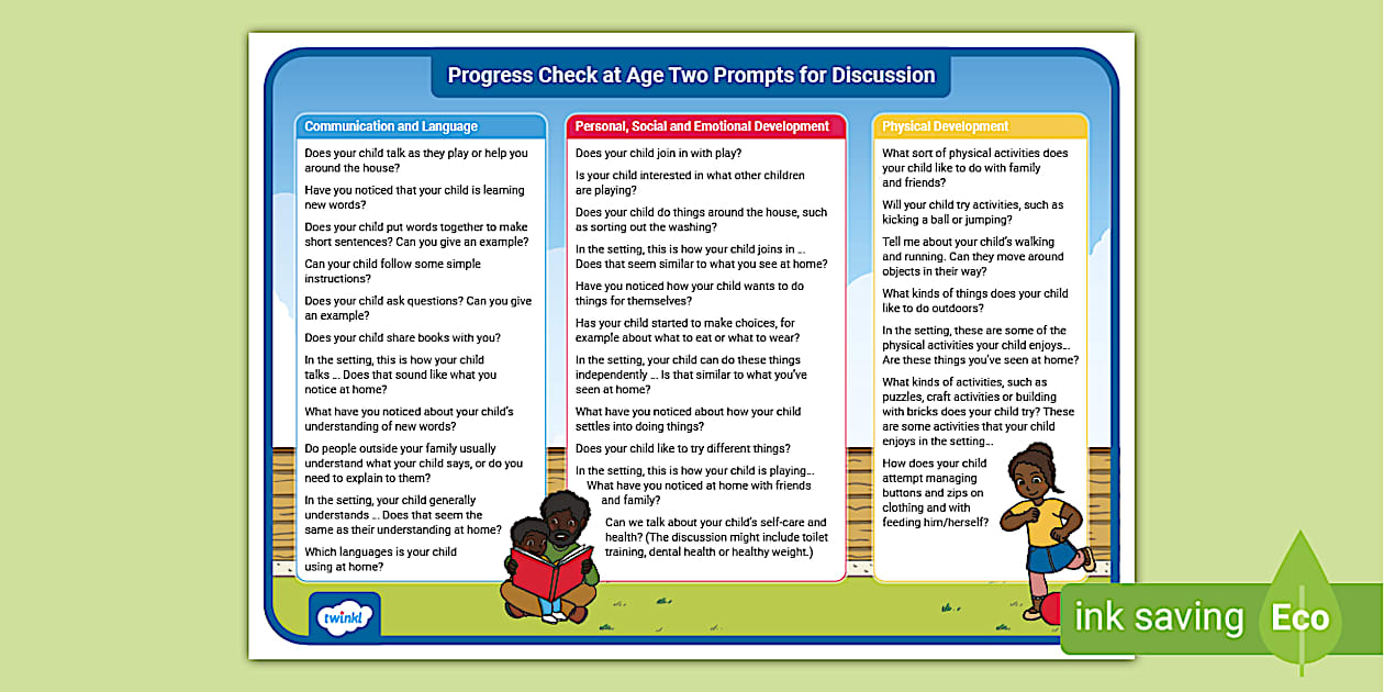 EYFS Progress Check at Age Two Prompts for Discussion