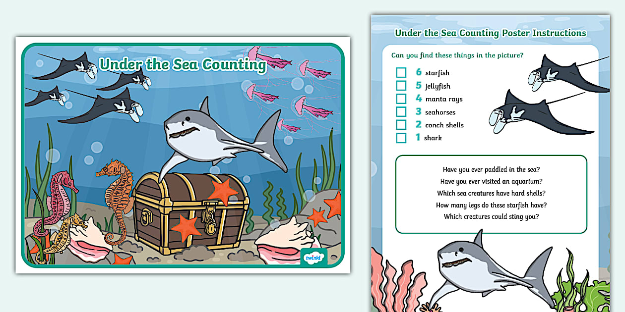 Under the Sea Counting Can You Find...? Poster and Card Pack