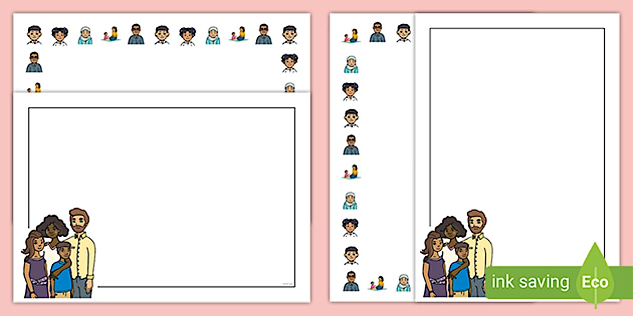 My Family Page Borders | Family Border Design | Activity