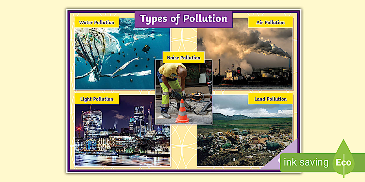 Types of Pollution Photo Display Poster (teacher made)