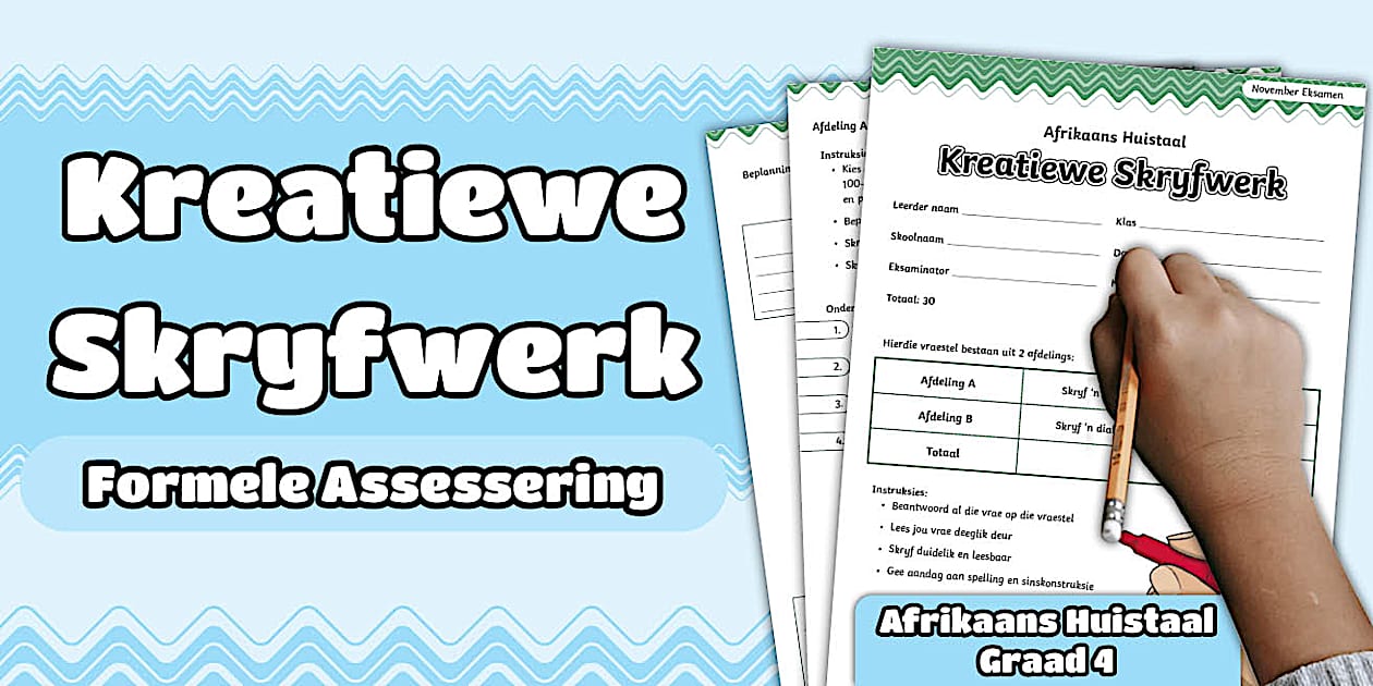 Graad 4 Afrikaans Huistaal - Kwartaal 4 - Kreatiewe Skryfwerk - Formele