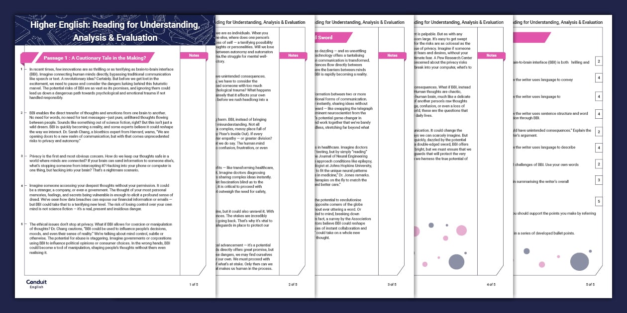 Higher RUAE Practice Paper Resource | Twinkl Activities