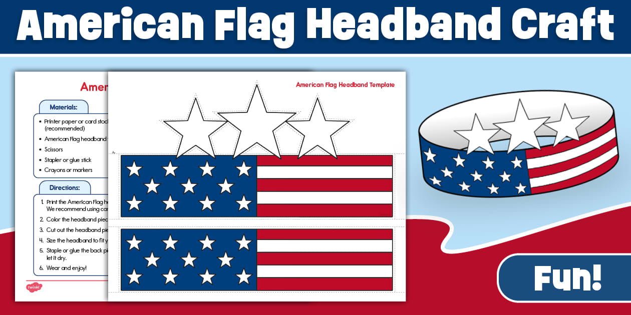 American Flag Headband Craft