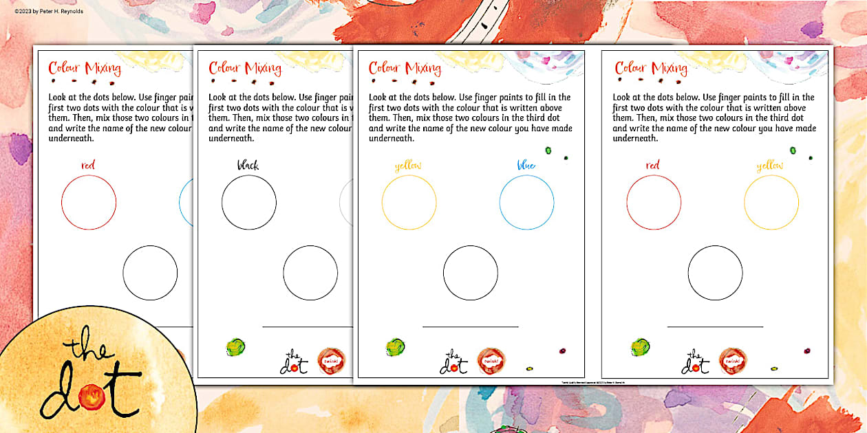 The Dot: Finger Paint Colour Mixing Activity