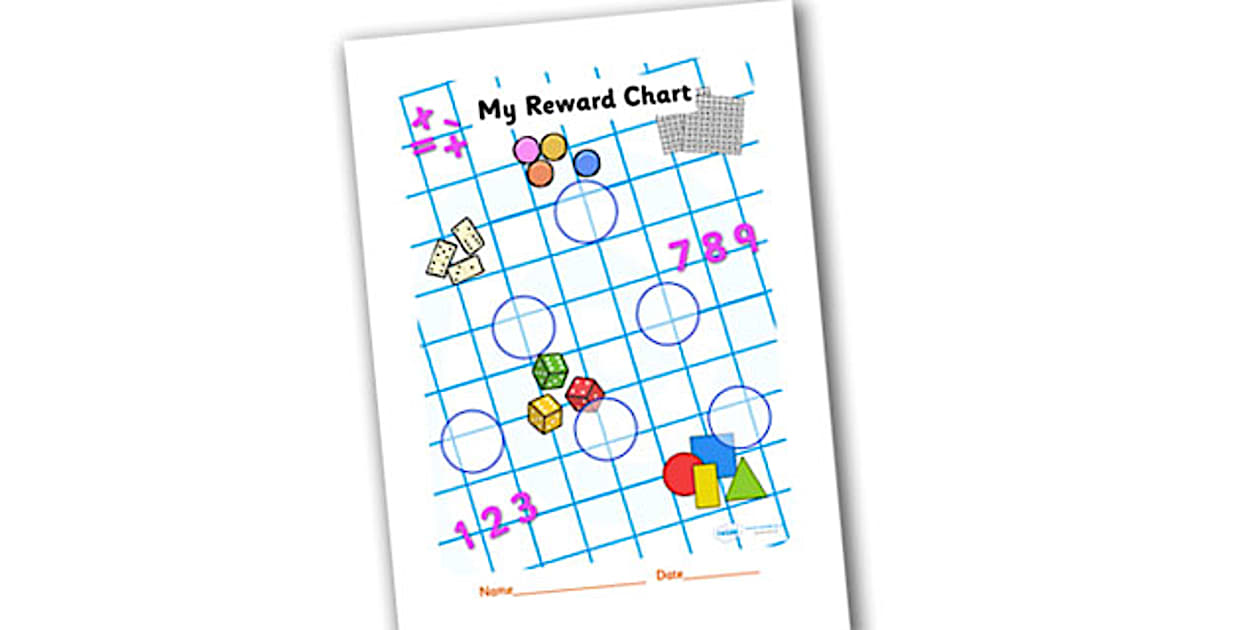 Numeracy Themed Sticker Reward Chart 30mm (teacher made)