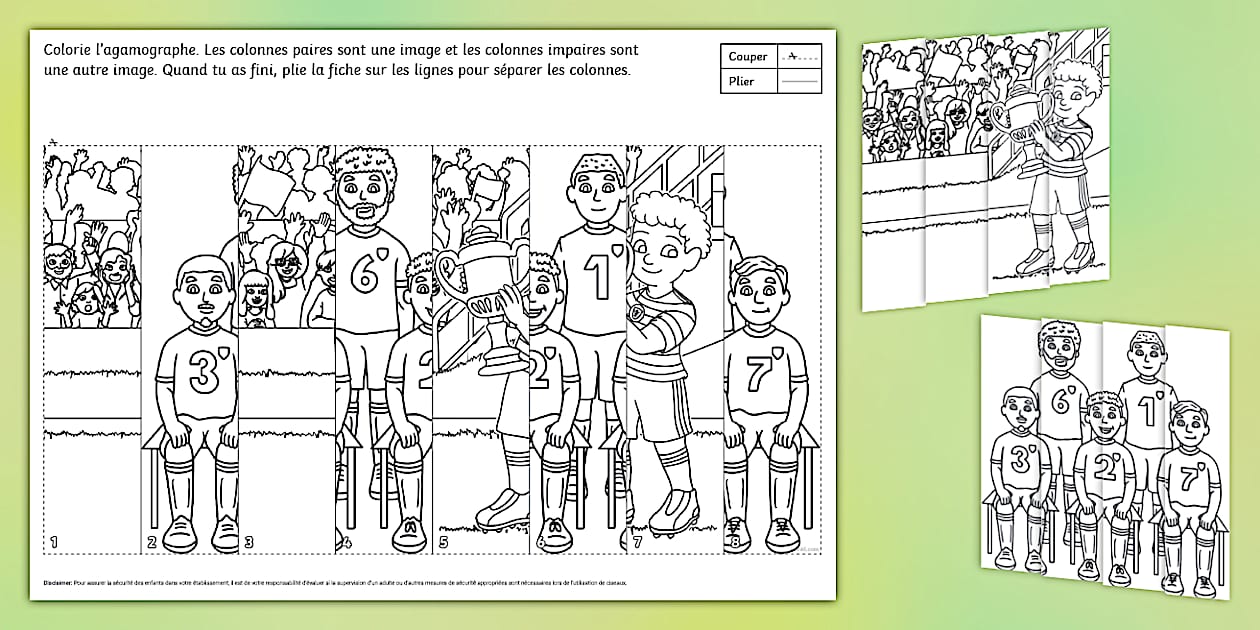 Agamographe à colorier : Le football