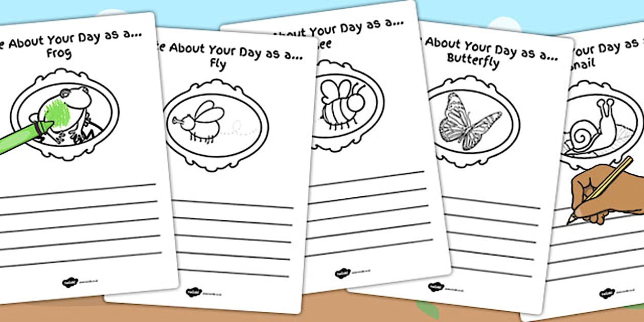 Write About Your Day as a Minibeast Worksheet / Worksheet