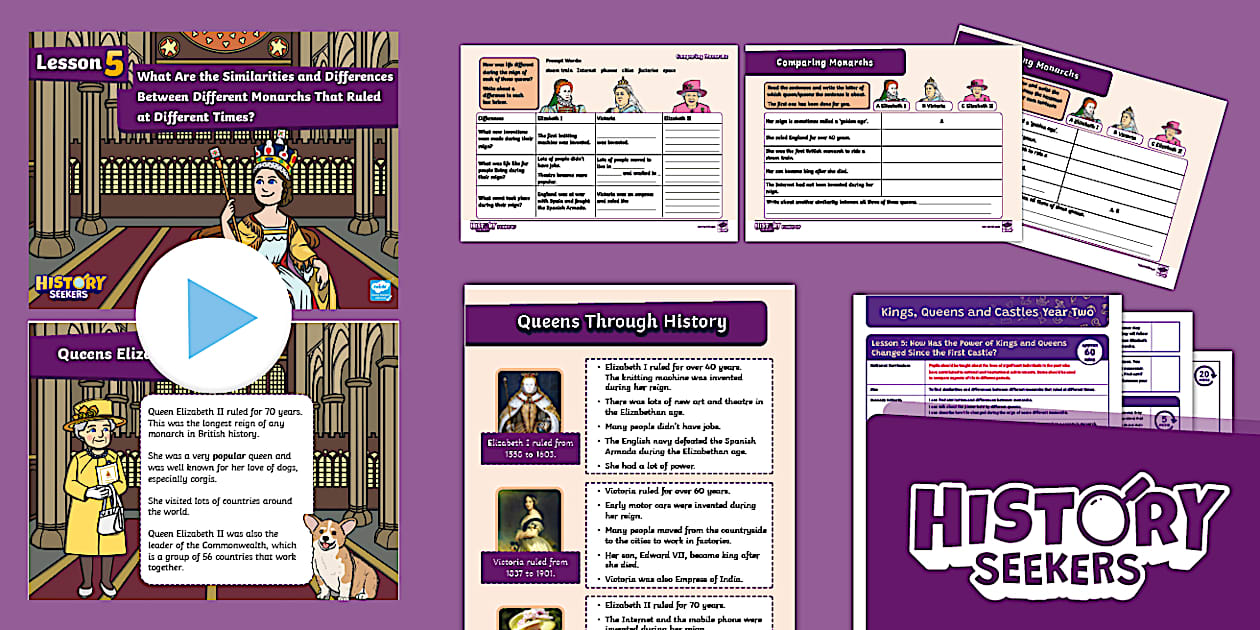 History Seekers Kings Queens Castles 5 Comparing Monarchs