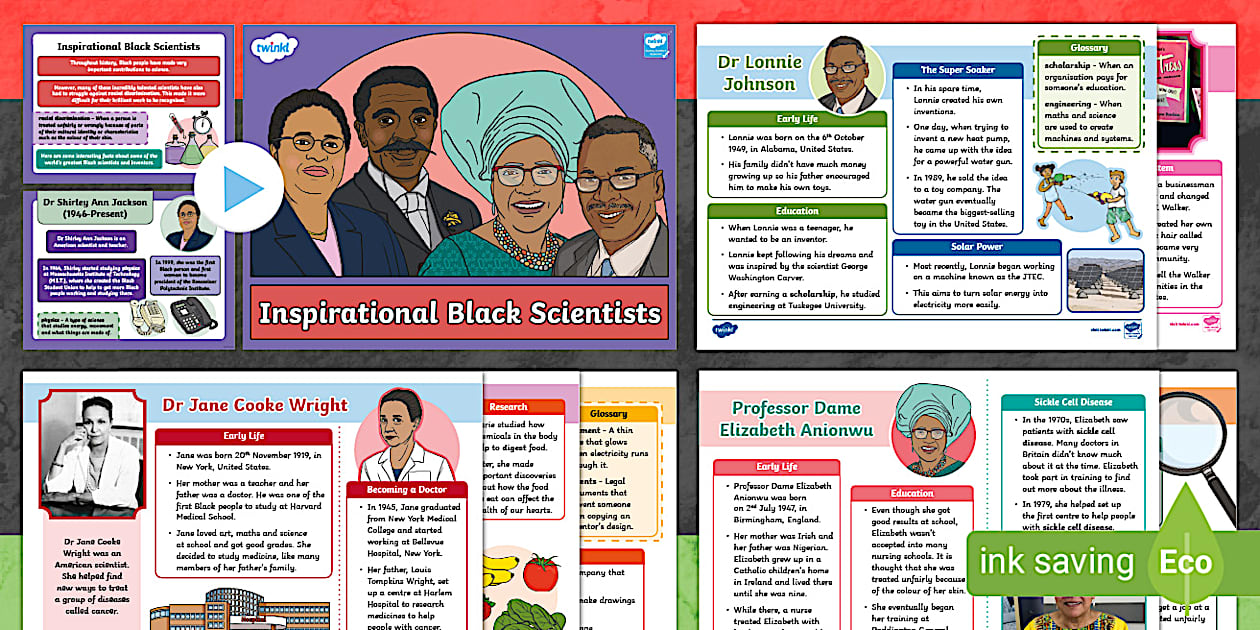 Inspirational Black Scientists and Inventors Fact File and PowerPoint Pack