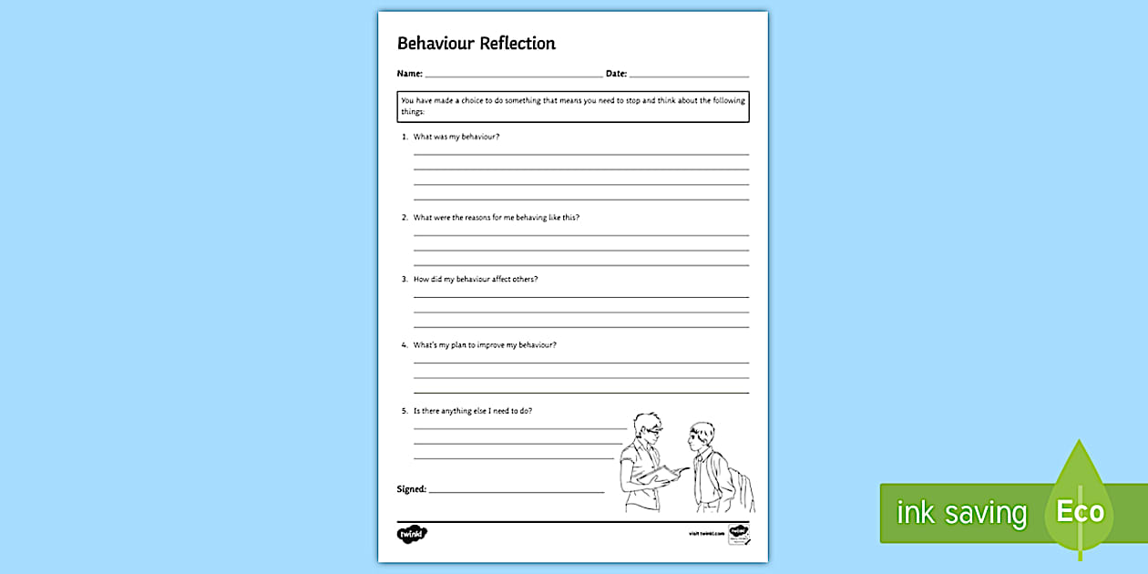 Restorative Practice Reflection Sheet | Twinkl - Twinkl