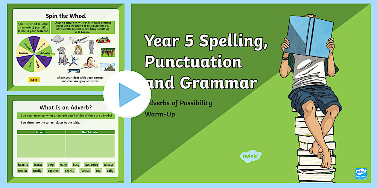Adverb of Possibility PowerPoint - SPaG - KS2 (teacher made)