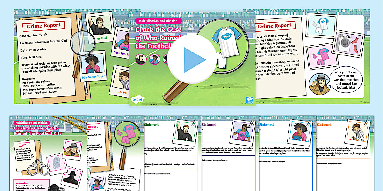 👉 Y3 Multiplication and Division Crack the Case Activity Pack