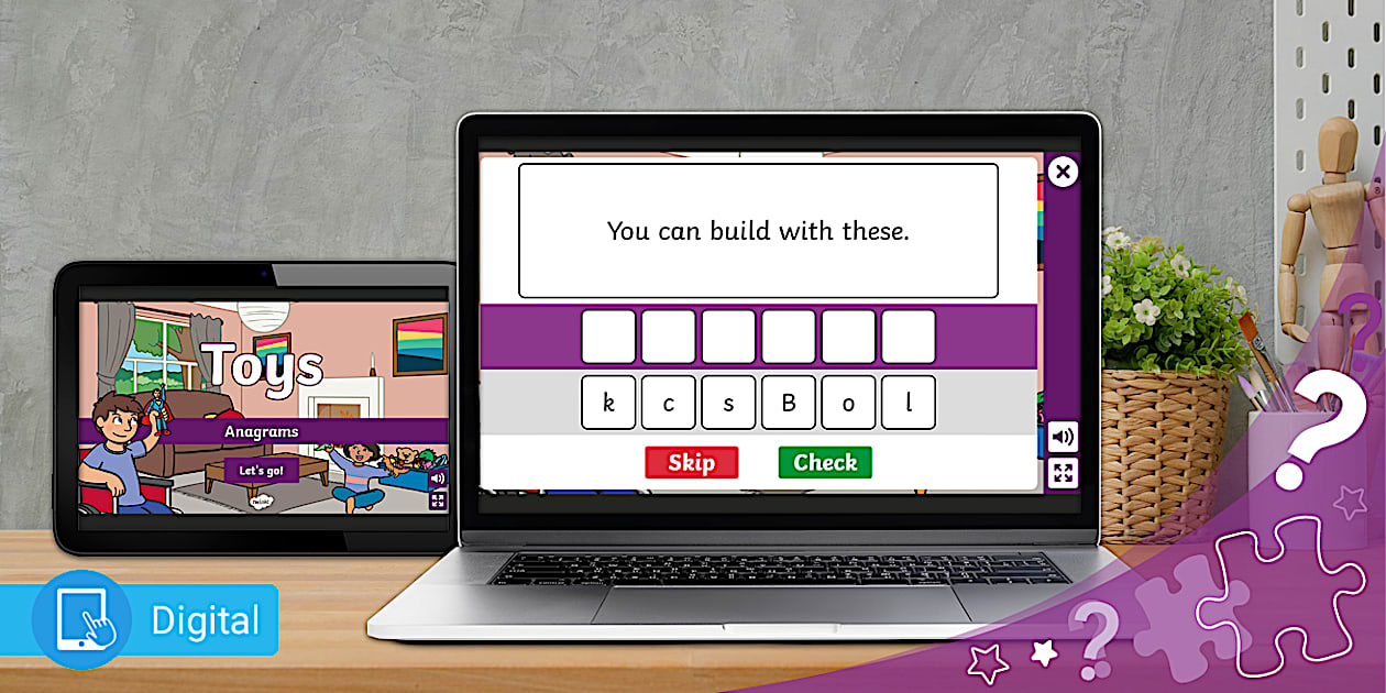 Interactive Toys Anagram Puzzle Game | Twinkl Go! - Twinkl