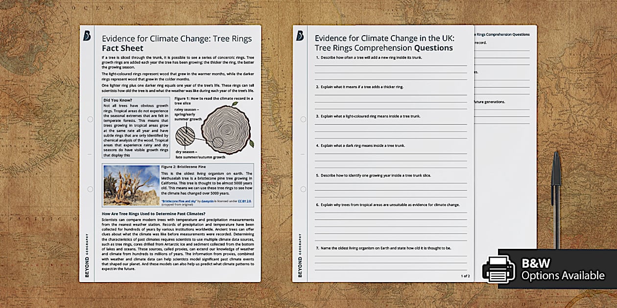 GCSE Evidence for Climate Change in the UK: Tree Rings Reading ...