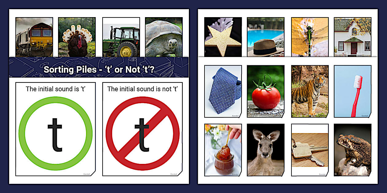 Reinforcing Sounds: 't' Initial Letter Sorting Activity