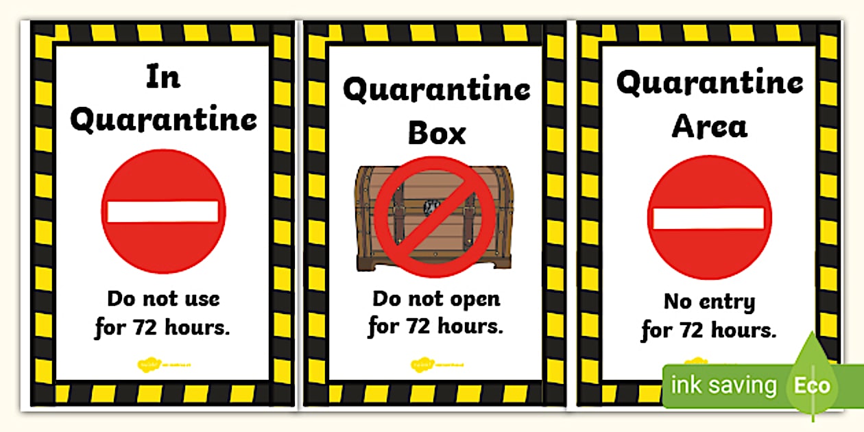 Quarantine Area Signs (teacher made) - Twinkl
