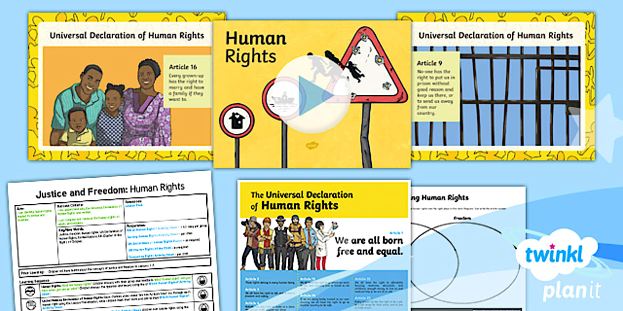 Human Right Lesson Pack | Justice and Freedom | Teacher Made