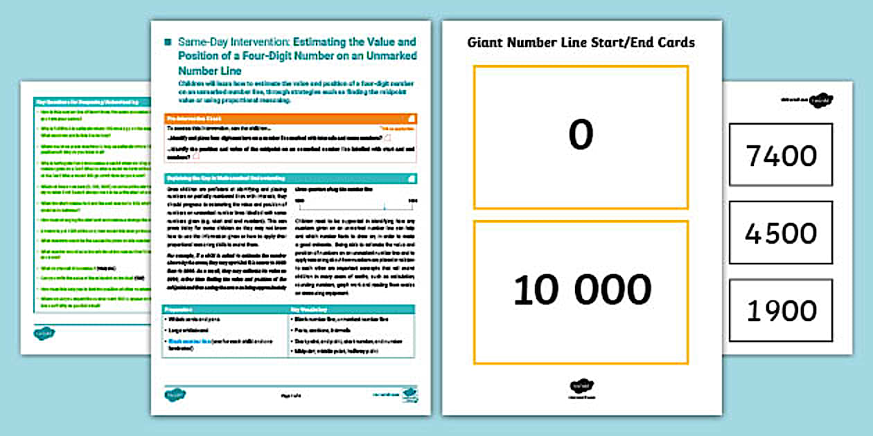 👉 Y4 Intervention: Estimate Value of 4-Digits on Number Line