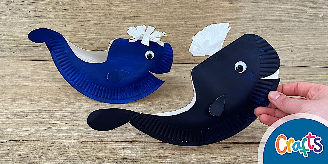 Whale Paper Plate Craft (teacher made) - Twinkl