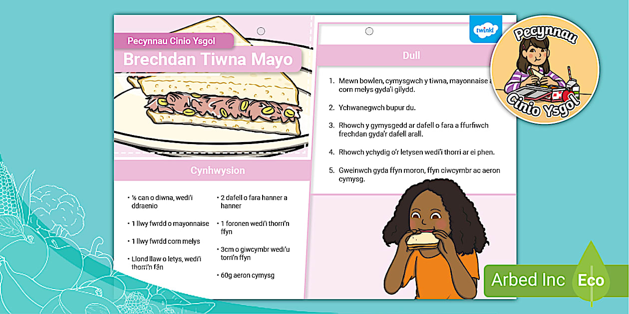 Rysáit Brechdan Tiwna Mayo - Pecyn Cinio Ysgol Iach