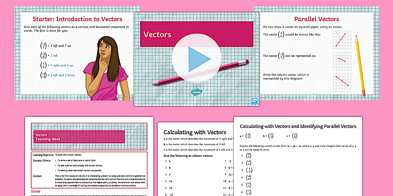 Using Column Vectors Lesson Pack (teacher made) - Twinkl
