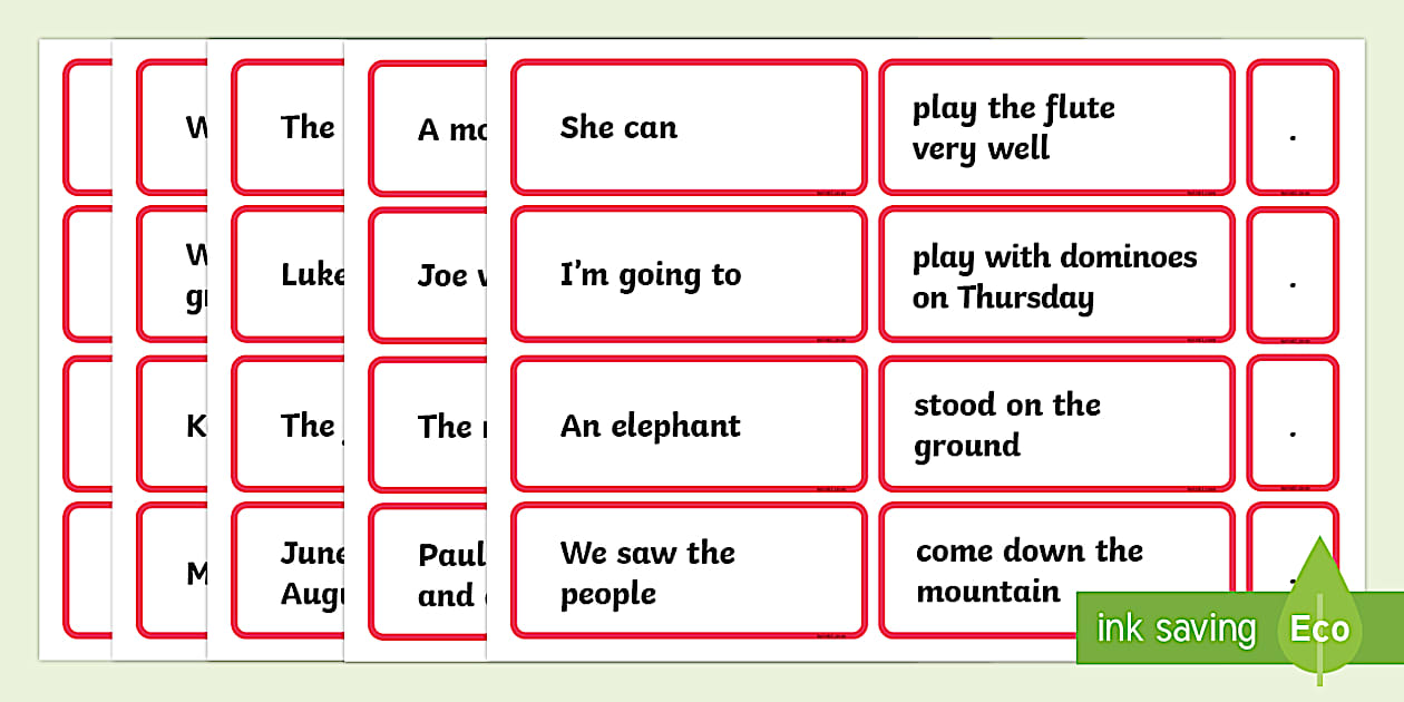 Phase 5 Sentence Building Cards