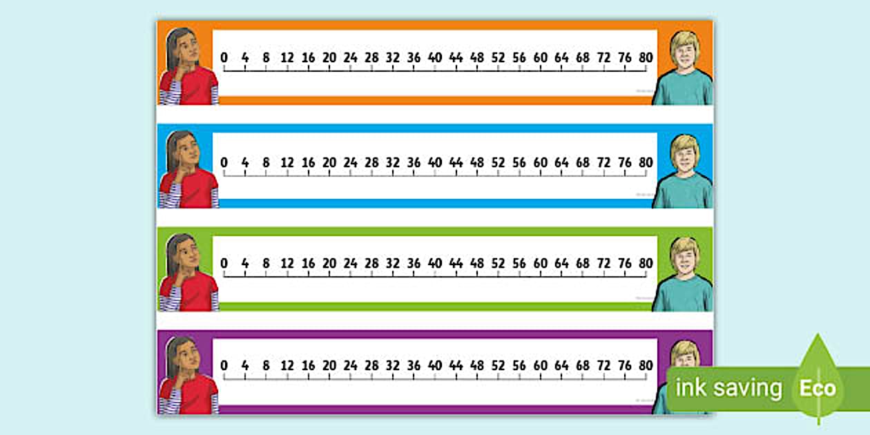 👉 Counting in 4s Number Line (teacher made) - Twinkl