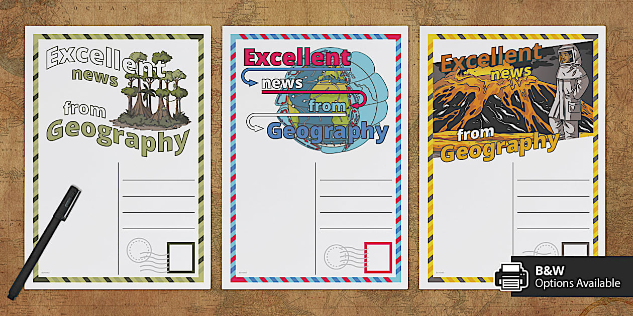 Geography Homework Positive Postcard