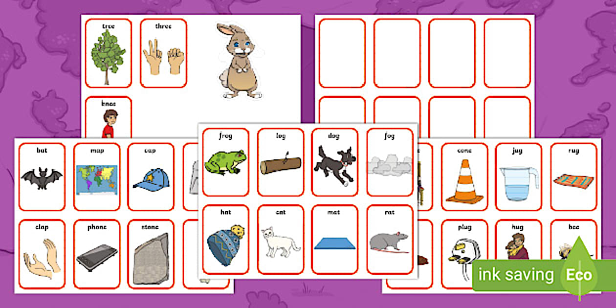 A Monster Surprise Find the Rhyme Rhyming String Cards