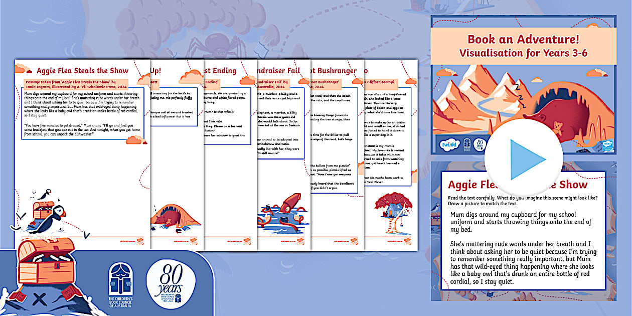 Children's Book Week - Book an Adventure! Reading - Visualisation 3-6