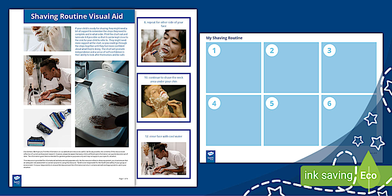 Shaving Routine Visual Aid (teacher made) - Twinkl