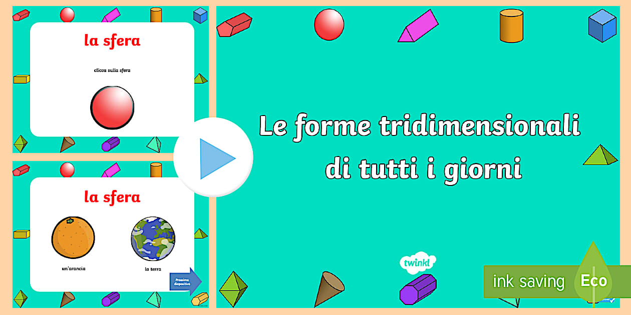 Le Forme Tridmensionali di Tutti i Giorni Presentazione Powerpoint