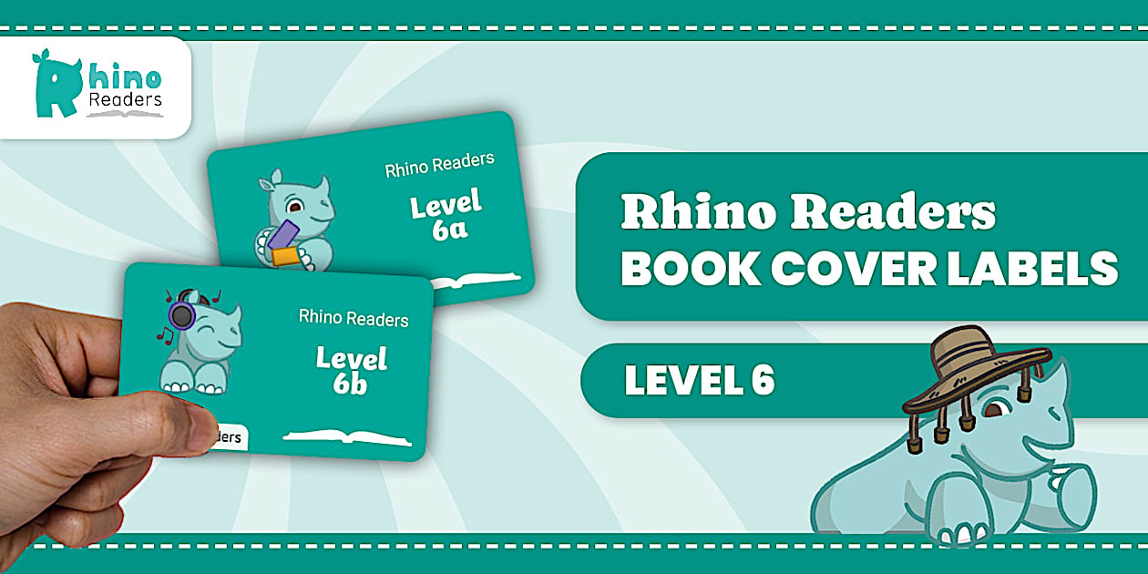 Rhino Readers Level 6 Book Cover Labels