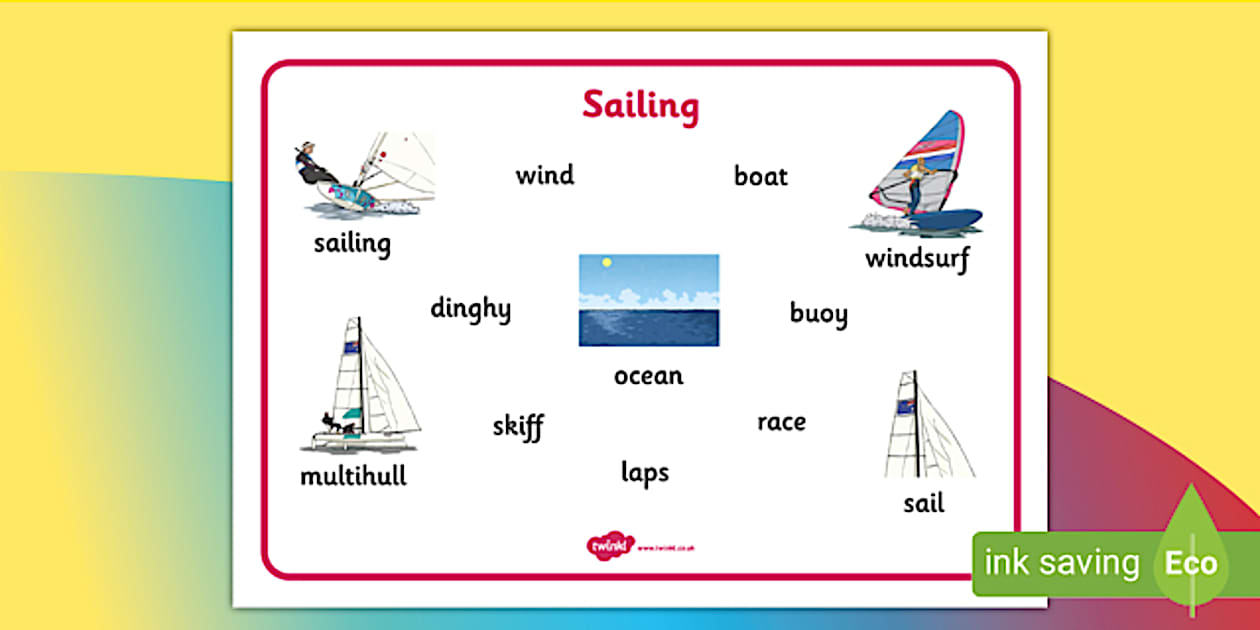 Sailing Word Mat (teacher made) - Twinkl