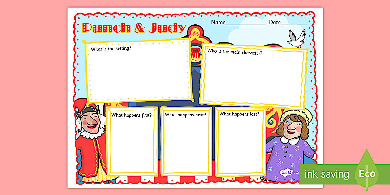 Punch and Judy Story Review Writing Frame (teacher made)