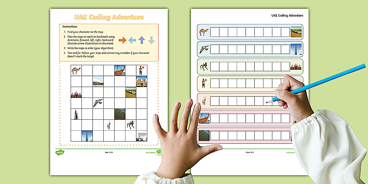 UAE Themed Coding Activity Sheet