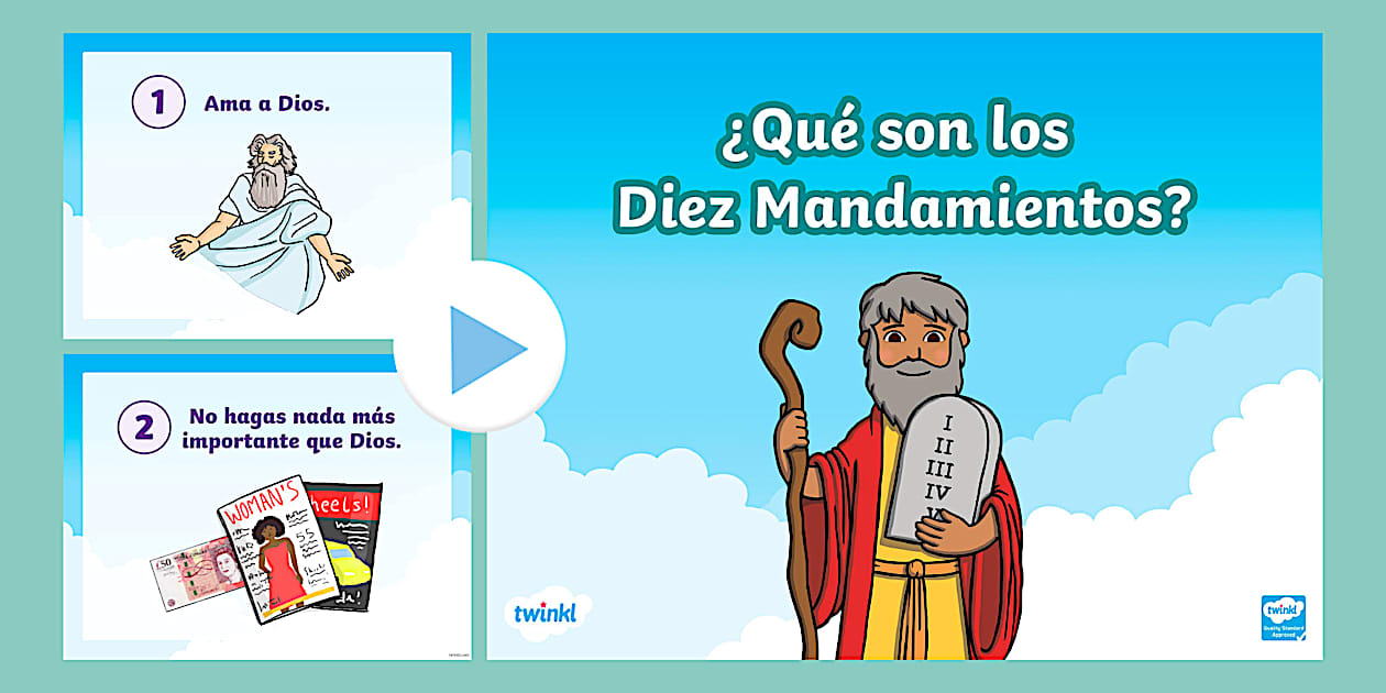 PowerPoint: ¿Qué son los diez mandamientos? | Twinkl