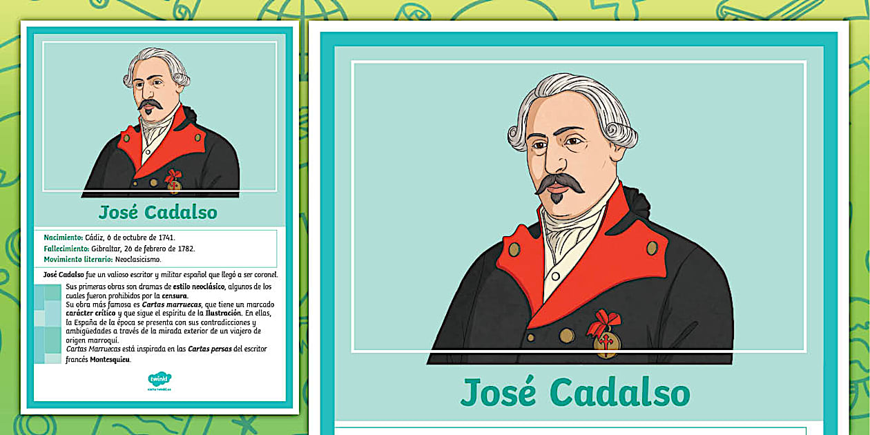 Póster informativo: José Cadalso (Teacher-Made) - Twinkl