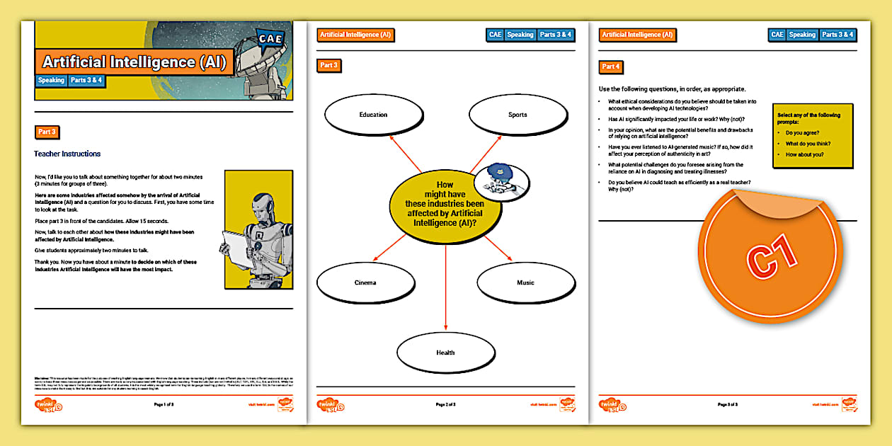 C1 Advanced (CAE) Speaking Part 3 & 4 - AI Exam Practice