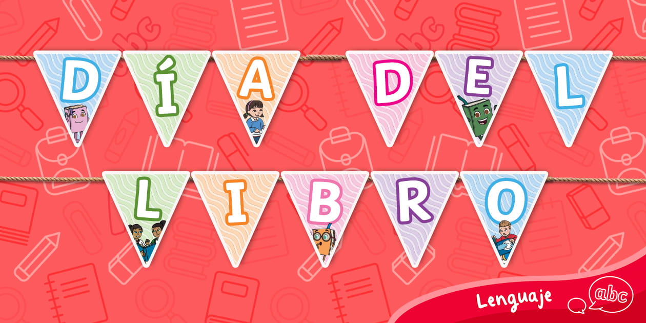 Banderín | Día del Libro | Celebración Mundial - Twinkl