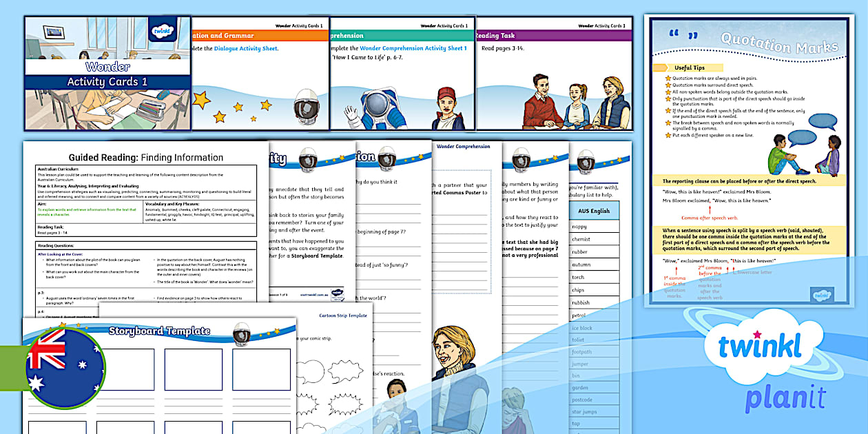 Year 6 Reading 1 to Support Teaching on Wonder R J Palacio